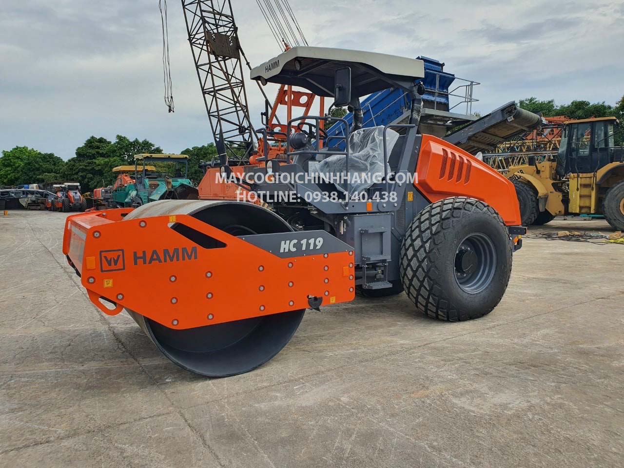 Lu Hamm 1 bánh sắt HC119 – Máy cơ giới chính hãng