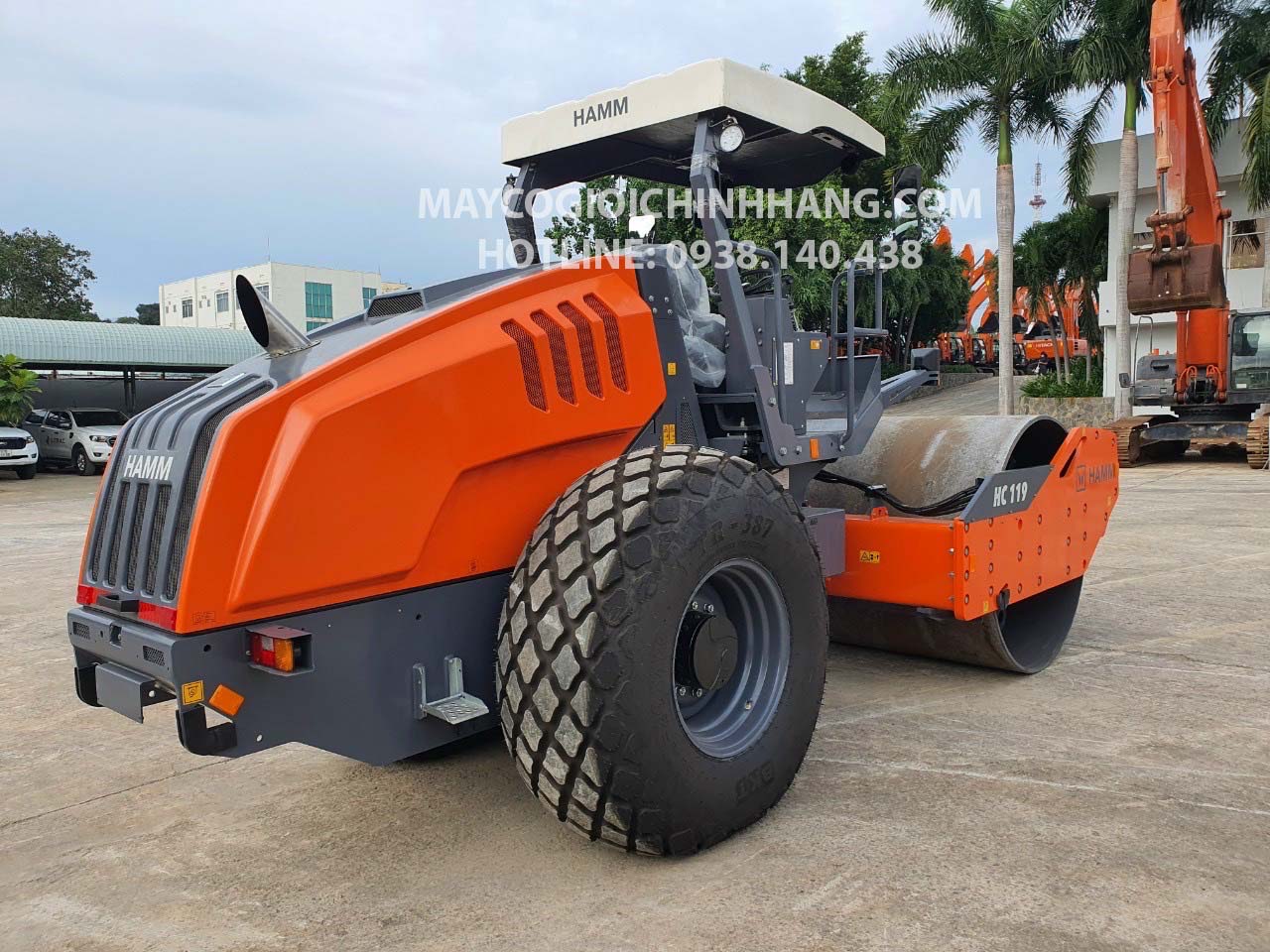 Lu Hamm 1 bánh sắt HC119 – Máy cơ giới chính hãng